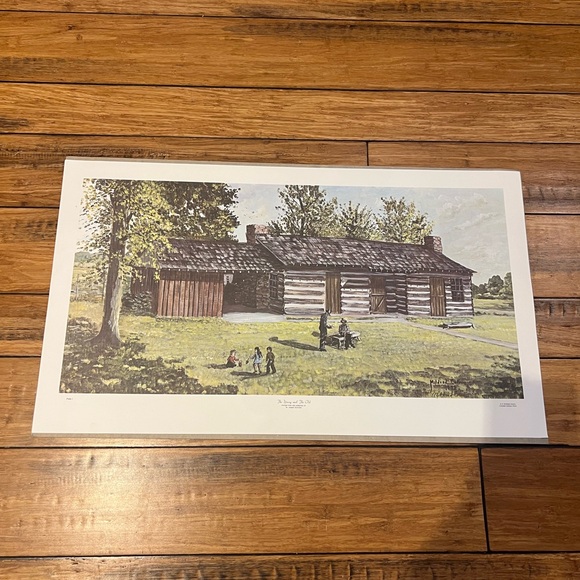 Wall Decor | Vintage Mildred Colvin Signed Print The Young And Old Log ...